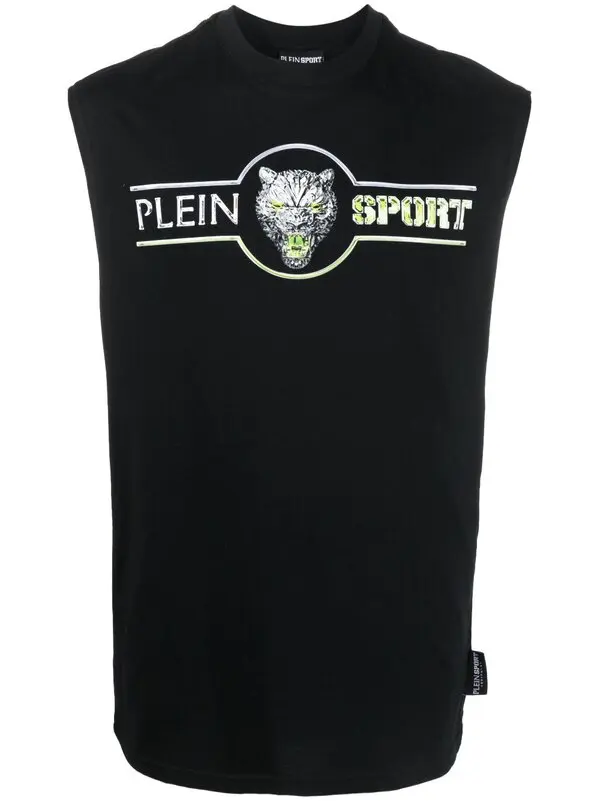 PLEIN SPORT Logo-print Tank Top