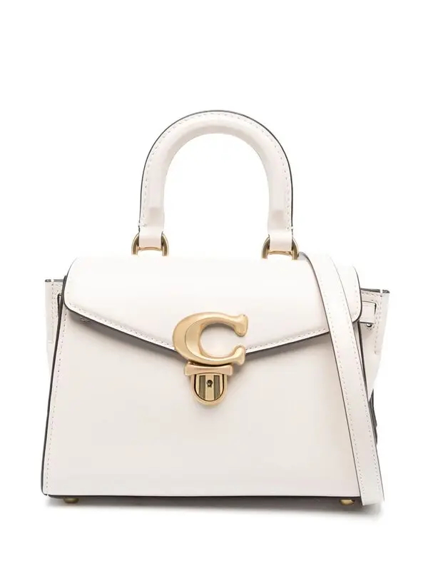 Coach Sammy Leather Top Handle Bag - White | Editorialist