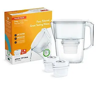 AQUA OPTIMA Water Filter Daisy Pitcher W/ F Ilters
