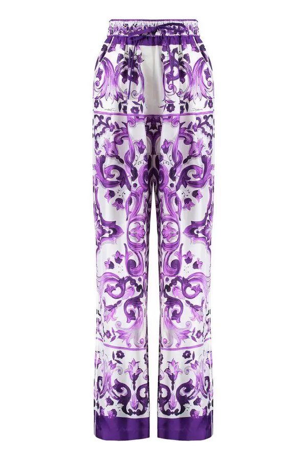 Dolce & Gabbana Printed Twill Trousers - Multicolor