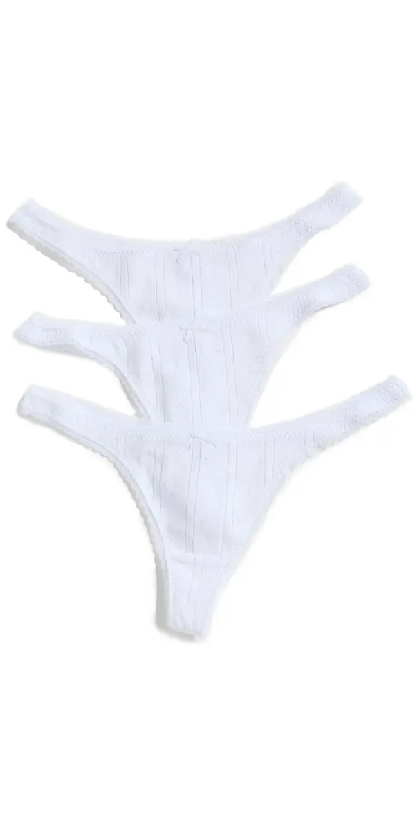 COUCOU The Thong: 3 Pack - White