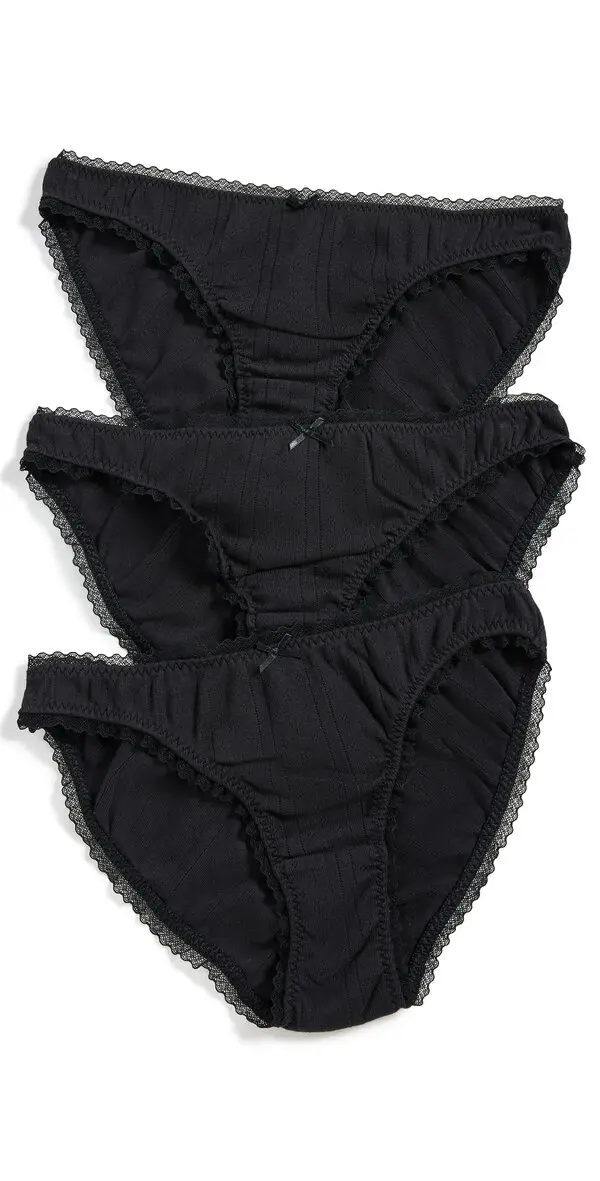 COUCOU The Low Rise: 3 Pack - Black