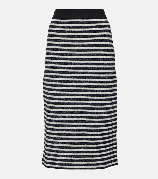 Dorothee Schumacher Striped Jersey Midi Skirt