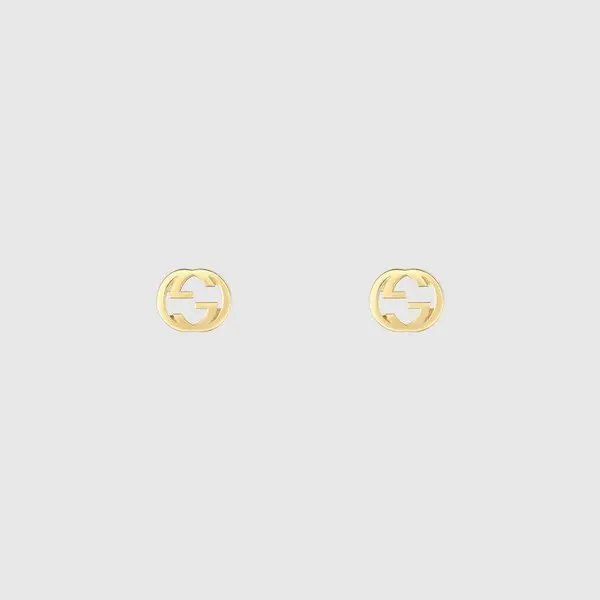 Gucci Interlocking G Stud Earrings - Gold