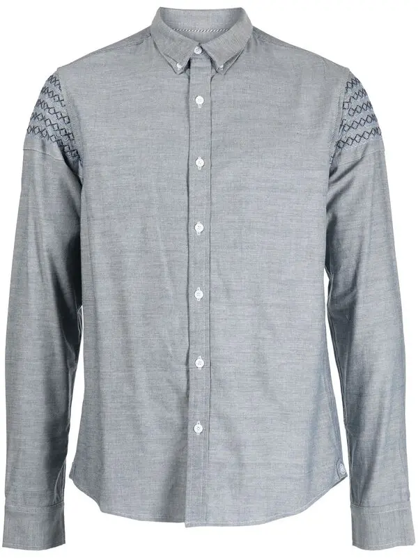 PRIVATE STOCK LABS Embroidered-detail Linen Shirt