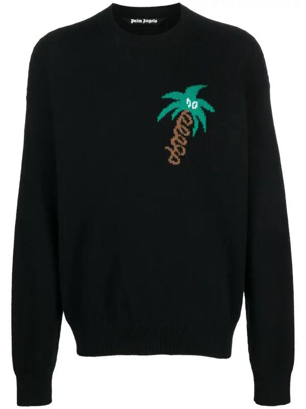 Palm Angels Intarsia-knit Jumper
