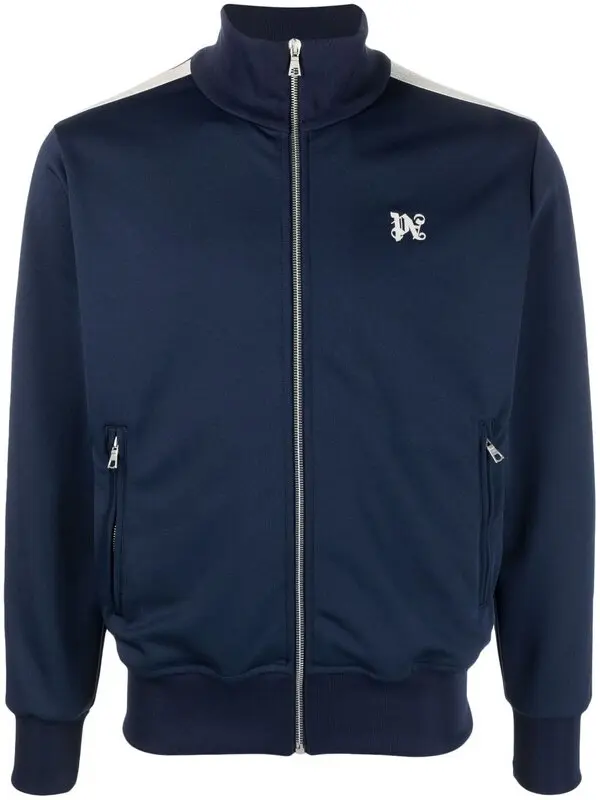 Palm Angels Logo-embroidered Track Jacket - Blue