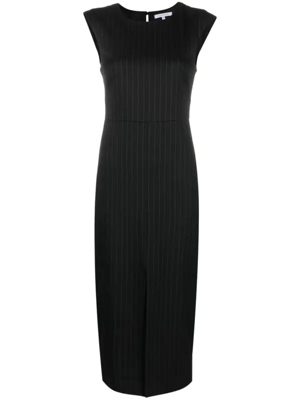 Patrizia Pepe Pinstripe Flannel Midi Dress