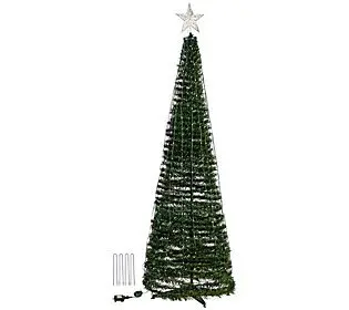 EVERGREEN 6' Foldable Christmas Tree W/rgb Ligh S