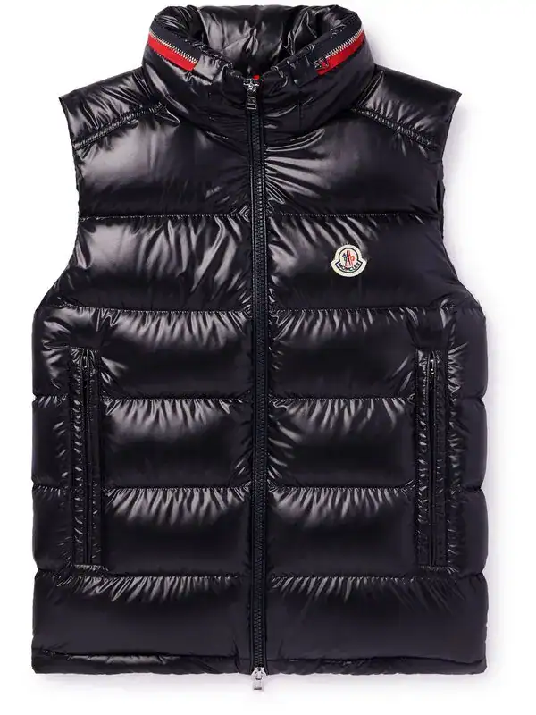 Moncler Ouse Logo-AppliquéD Quilted Shell Down Gilet Blue