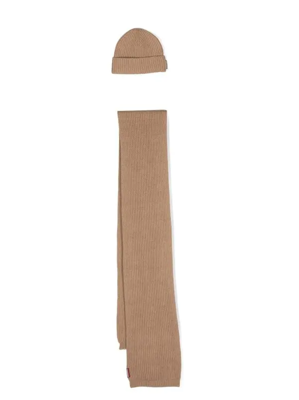 Dsquared2 Wool Scarf And Beanie Set - Neutrals