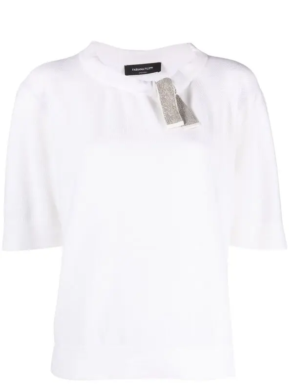 Fabiana Filippi Bow-detailing Knitted Top