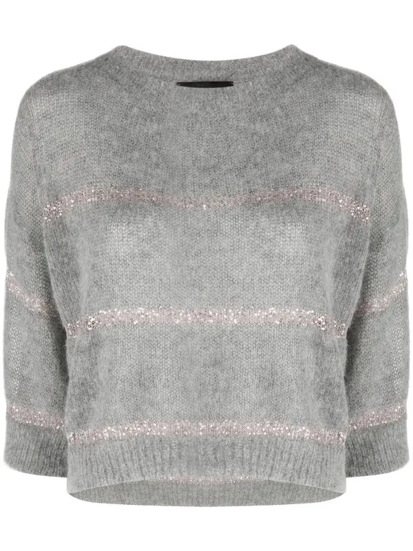 Fabiana Filippi Sequin-stripes Knitted Jumper