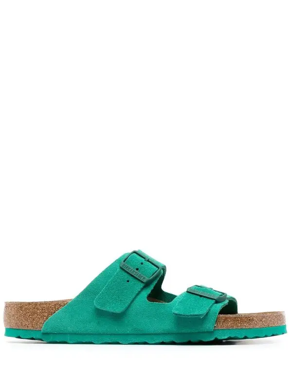 BIRKENSTOCK Double-strap Suede Sandals - Green