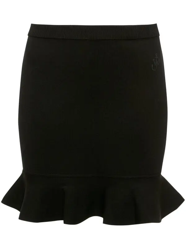 JW Anderson Knitted Mini Skirt - Black