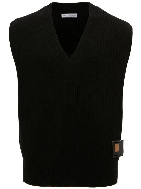JW Anderson Sim Card Merino Wool Vest