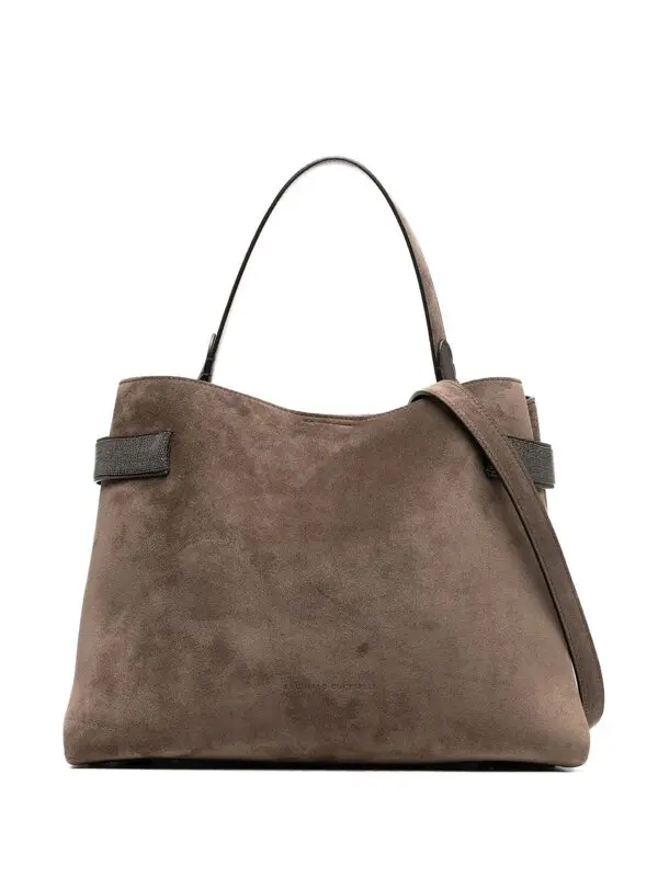Brunello Cucinelli Suede Tote - Brown