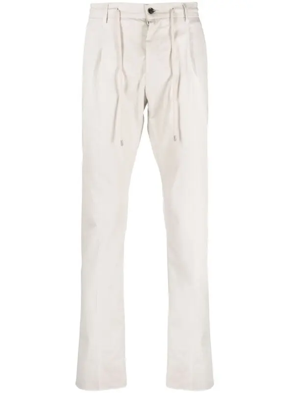 MOORER Anton-we Drawstring Tapered Trousers - Neutrals