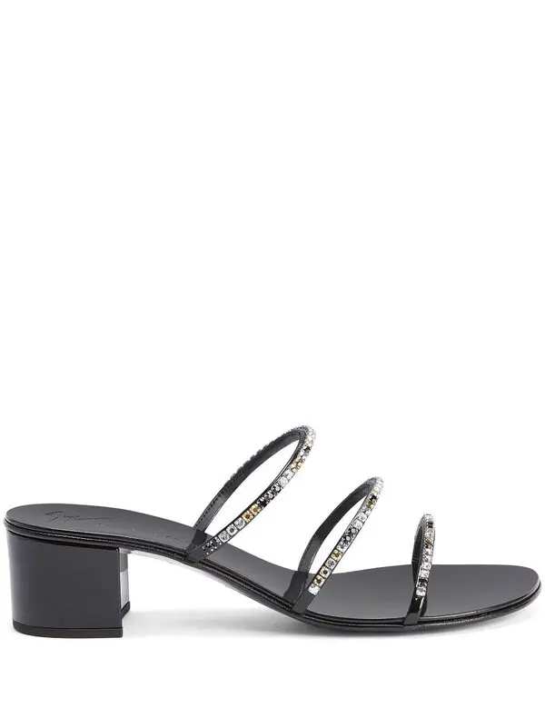 GIUSEPPE ZANOTTI 40mm Embellished Sandals - Black
