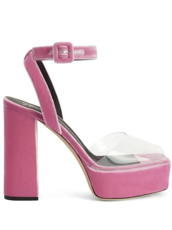GIUSEPPE ZANOTTI 120mm Betty Plexi Sandals - Pink