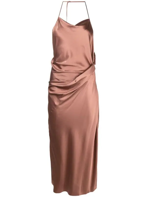 Helmut Lang Draped Halterneck Dress