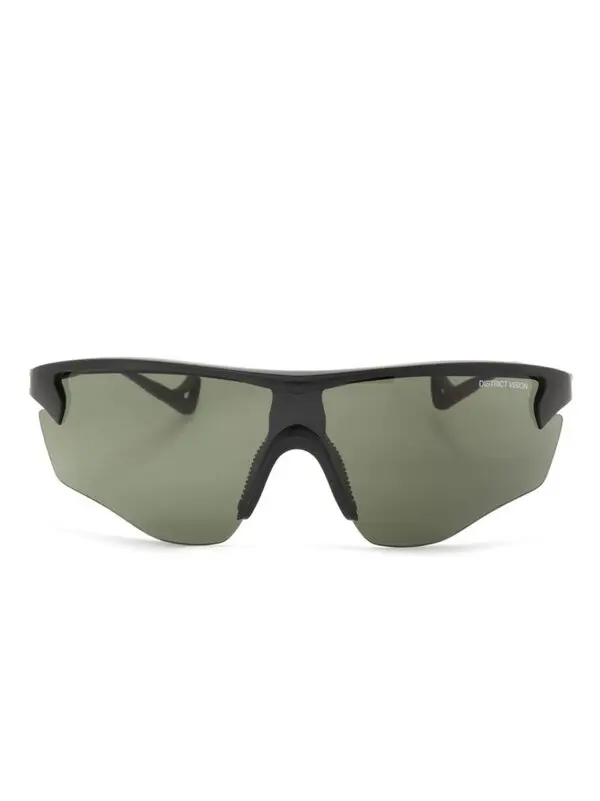 DISTRICT VISION Junya Racer Shield-frame Sunglasses - Black