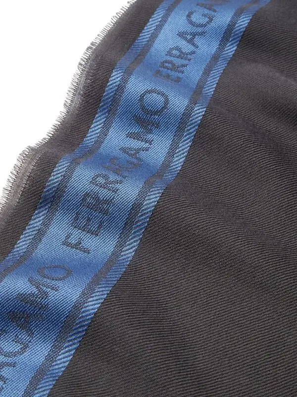 FERRAGAMO Colour-block Logo-print Scarf