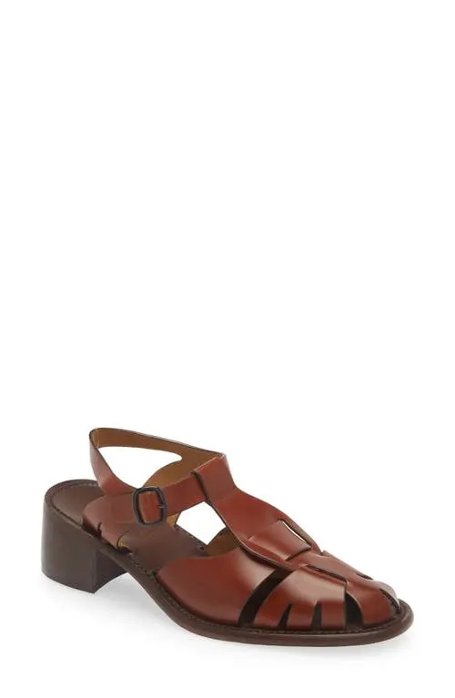 Hereu Pesca Block Heel Fisherman Sandal - Tan