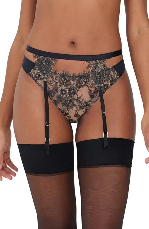SKARLETT BLUE Entice Garter Belt - Black/ Nylon