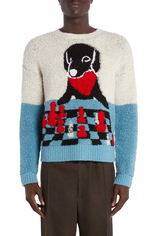 Bottega Veneta Colorblock Jacquard Wool-blend Sweater
