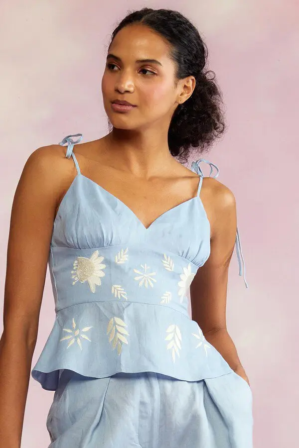cobalt blue one shoulder dress Blue One Shoulder Flutter Sleeve High Low Dress main image 0