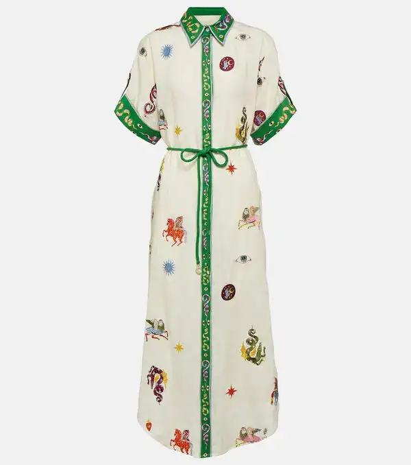 alemais clam shell embroidered dress ALEMAIS~ Hazel embroidered midi dress main image 0