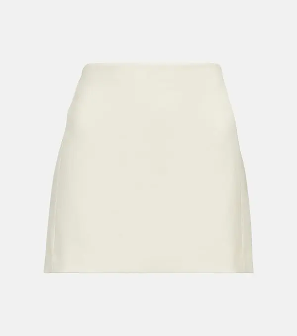 Wardrobe.NYC Virgin Wool Miniskirt - White