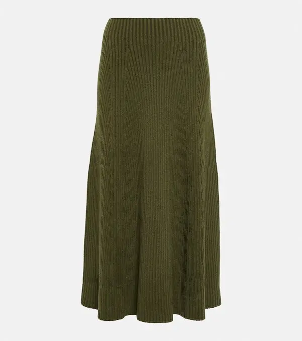Chloé Ribbed Wool Maxi Skirt