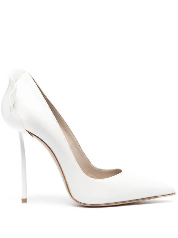 LE SILLA 120mm Petalo Ruffle-detail Pumps - White