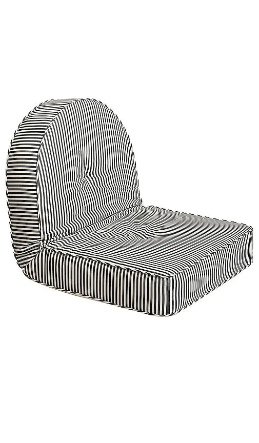 BUSINESS & PLEASURE Reclining Pillow Lounger In Navy - Laurens Navy Stripe