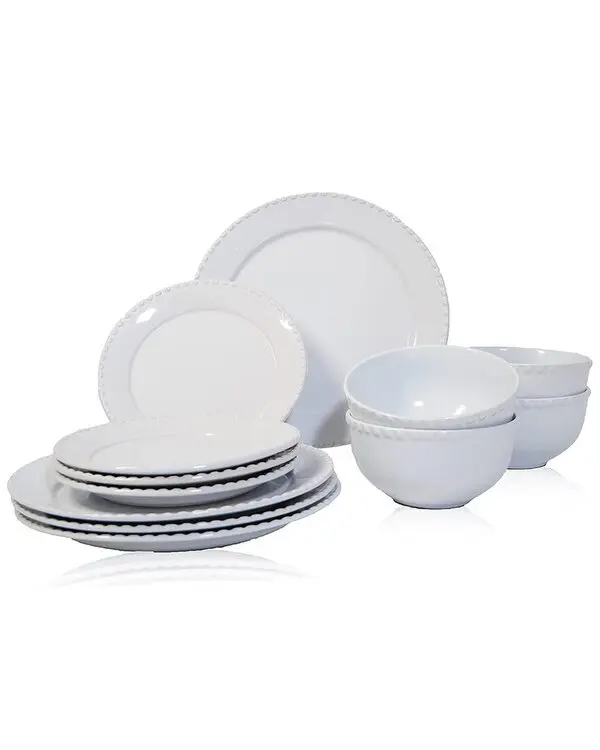 Buy AMERICAN ATELIER Hamilton Beaded 12 Pc Dinner Set Dinner Plate ...