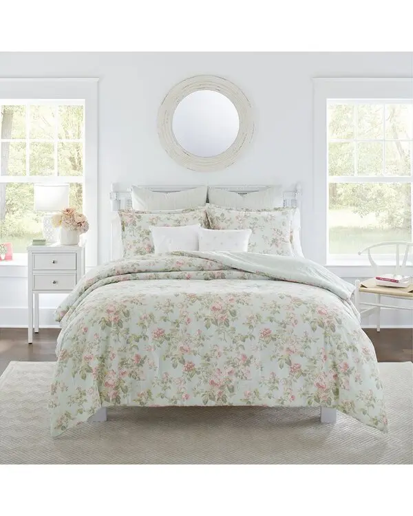 Buy Laura Ashley Discontinued Madelynn 7pc Duck Egg Comforter Set