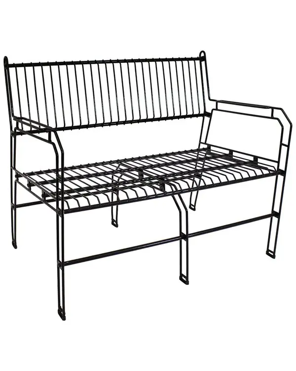 Buy SUNNYDAZE DECOR Indoor/outdoor Wire Bench - Black At 7% Off ...