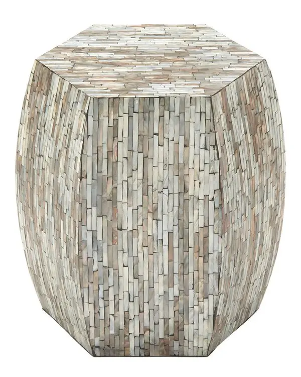 Buy PEYTON LANE Barrel-shaped Shell Side Table - Multi At 42% Off ...