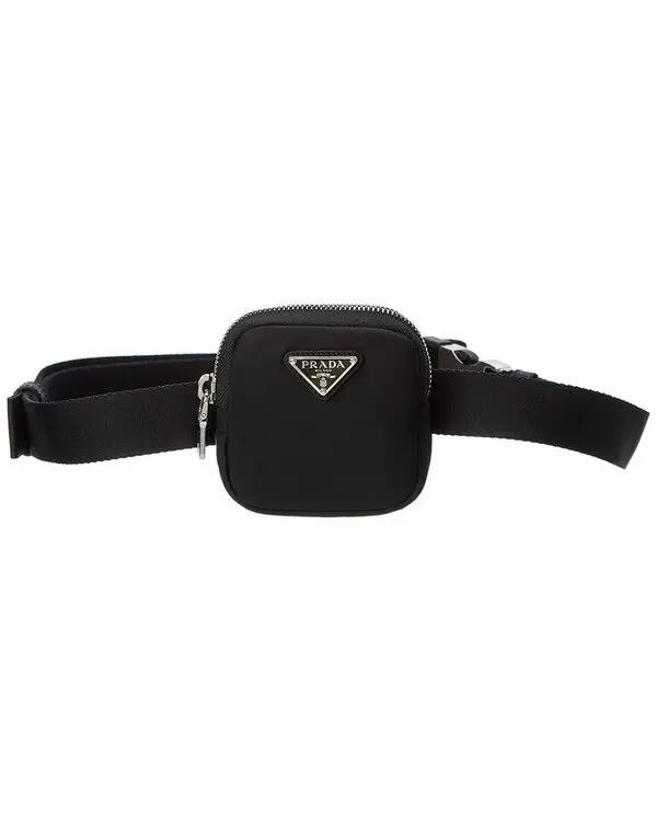Buy Prada Logo Pouch Detail Nylon Belt Black At 38 Off Editorialist