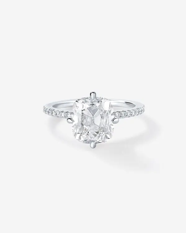 BRIDAL 2.08 Carat Cushion Diamond Platinum Ring