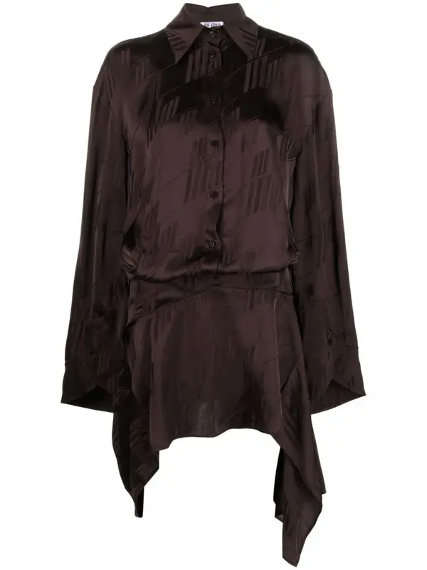 Attico Mischa Logo-jacquard Shirtdress