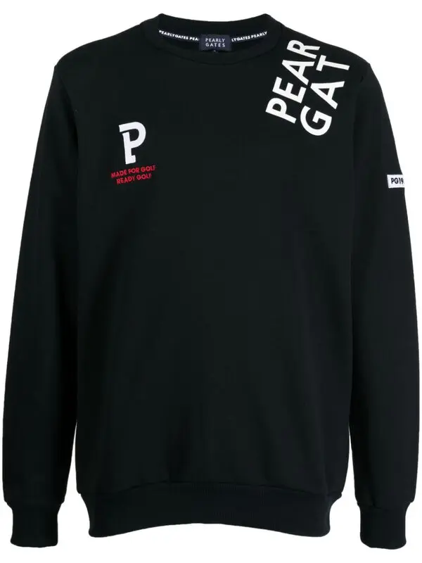 PEARLY GATES Logo-print Crew-neck Sweatshirt