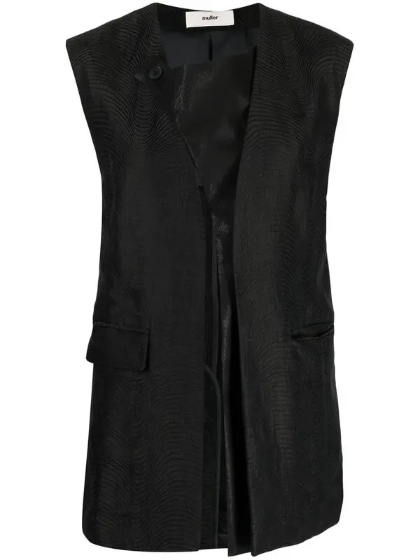 MULLER OF YOSHIOKUBO Sleeveless Linen Blend Top