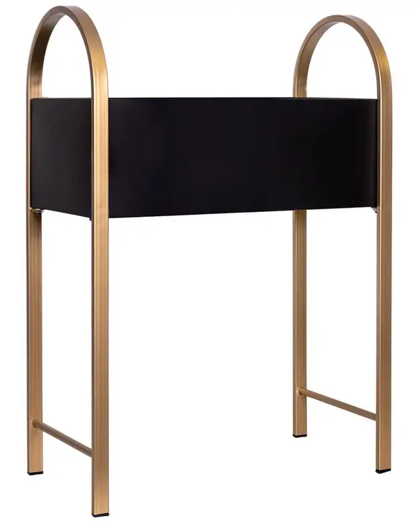 Buy STRATTON HOME DECOR Modern Arched Black And Gold Metal Plant Stand