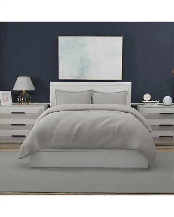 Buy PORTICO Crossed Matelasse 3 Piece Comforter Set Gray At 75 Off
