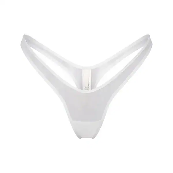 Skims Ultra Fine Mesh Micro Dipped Thong - Marble | Editorialist