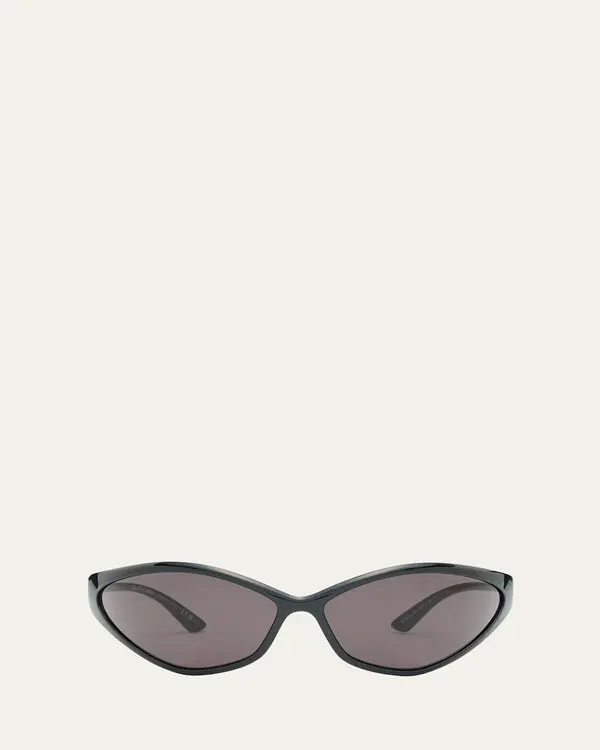 Balenciaga 90s Oval Sunglasses - Black