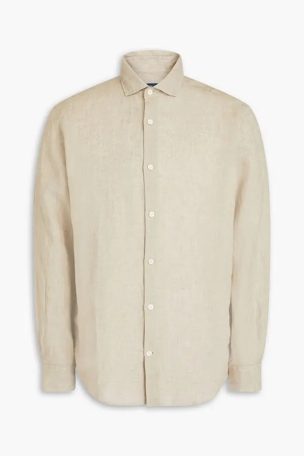 Frescobol Carioca Antonio Linen Shirt - Sage Green